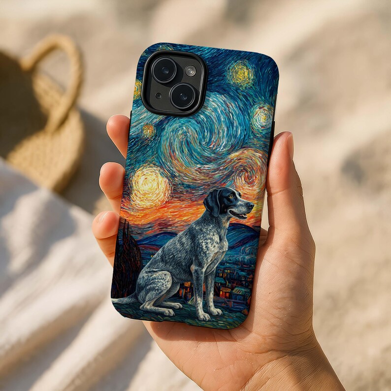 Auvergne Pointer Starry Night Art Phone Case - Dog Lover Gift for ...