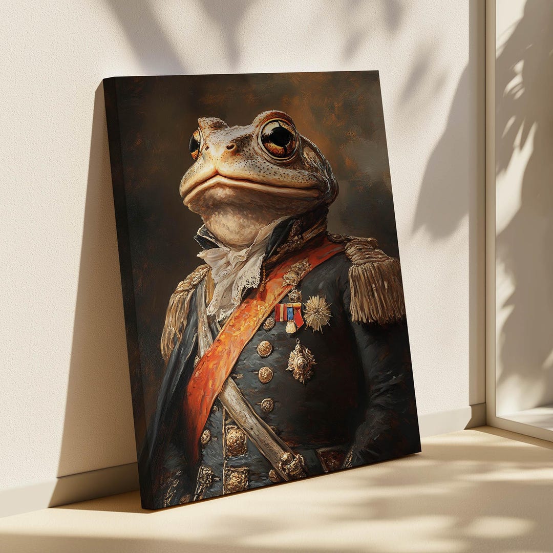 Renaissance Portrait of a Toad Military General | Canvas Wall Art ...