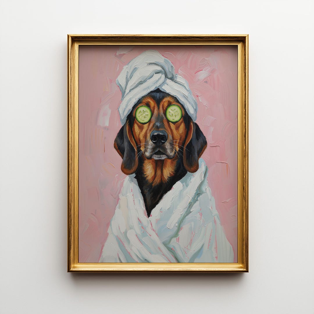Hellenic Hound Dog Spa Art - Dog Breed Canvas Wall Decor Gift - Etsy