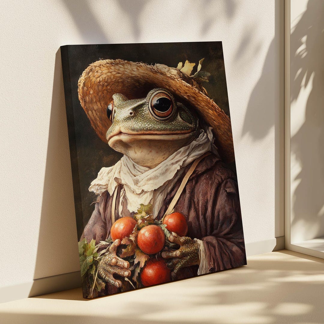 Renaissance Portrait of a Toad Farmer | Canvas Wall Art | Vintage ...