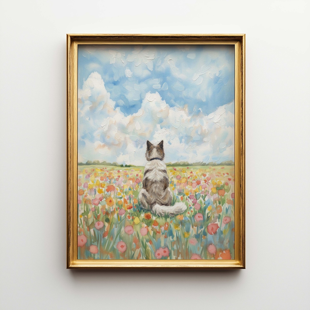 Romanian Bucovina Shepherd Flower Field Canvas Art - Dog Memorial ...