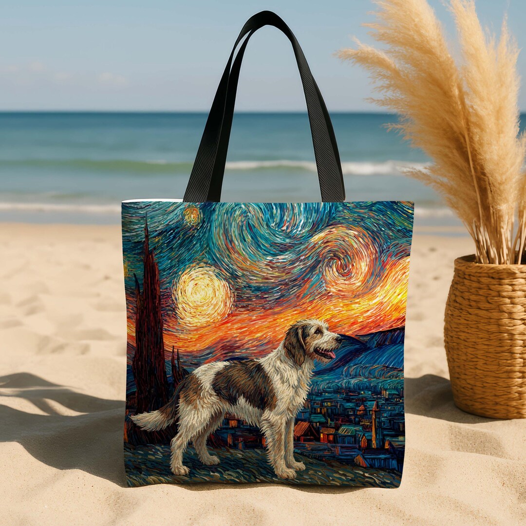 Briquet Griffon Vendeen Starry Night Tote Bag Art - Dog Van Gogh ...