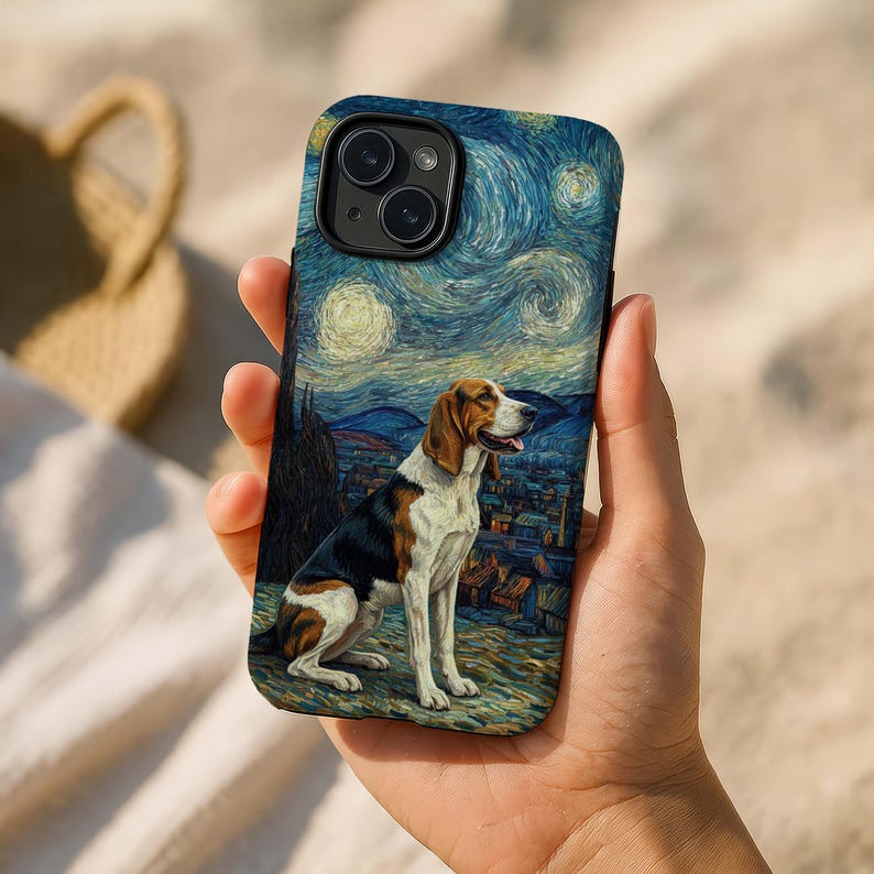 American Foxhound Starry Night Art Phone Case - Dog Lover Gift for ...