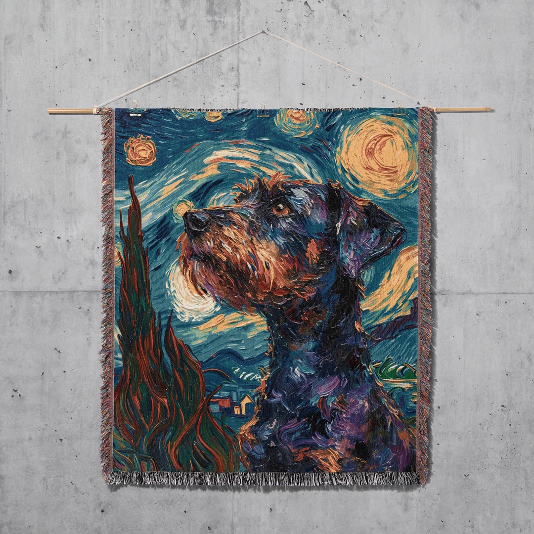 Wire-haired Pointing Griffon Korthals Starry Night Art Van Gogh ...