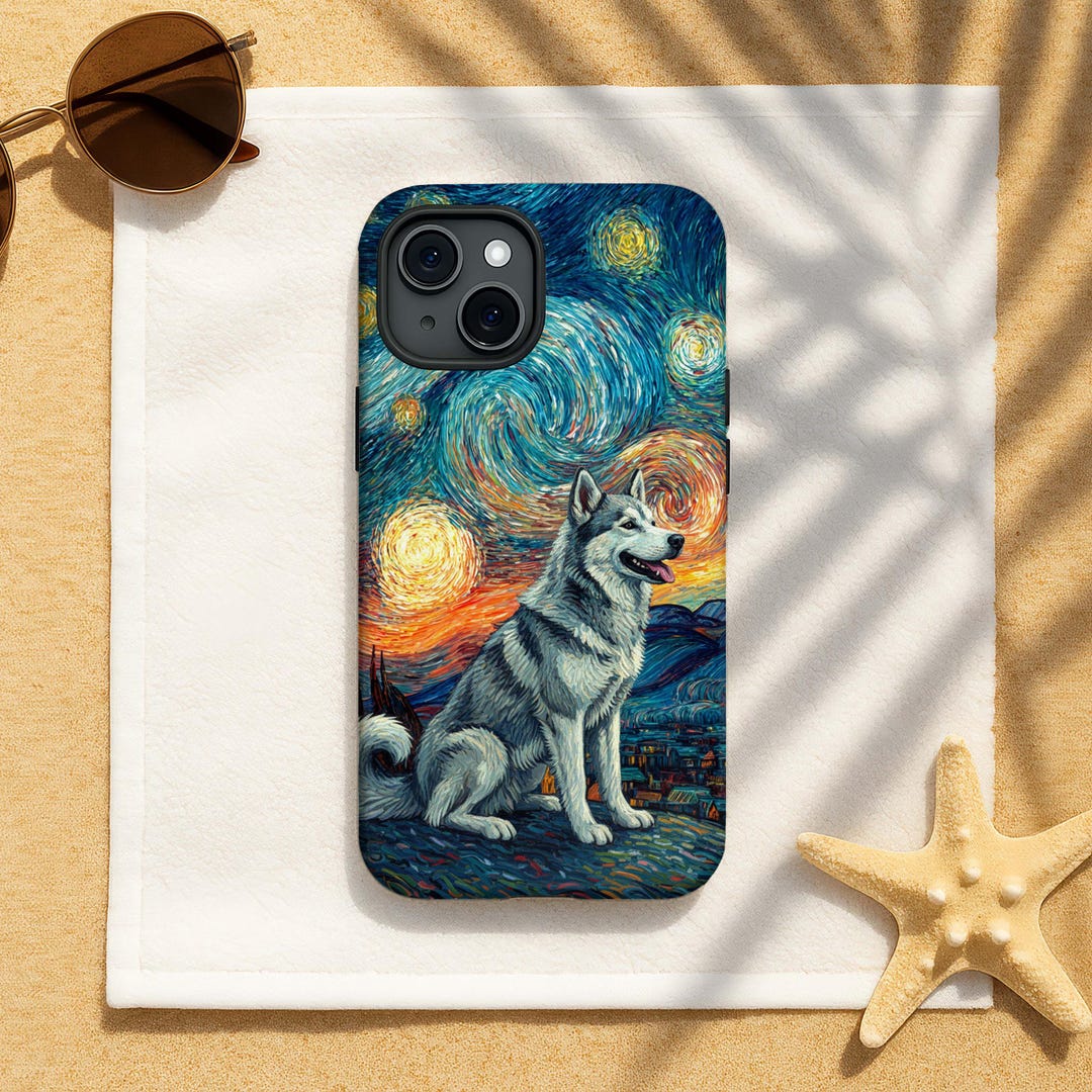 Yakutian Laika Starry Night Art Phone Case - Dog Lover Gift for Iphone ...