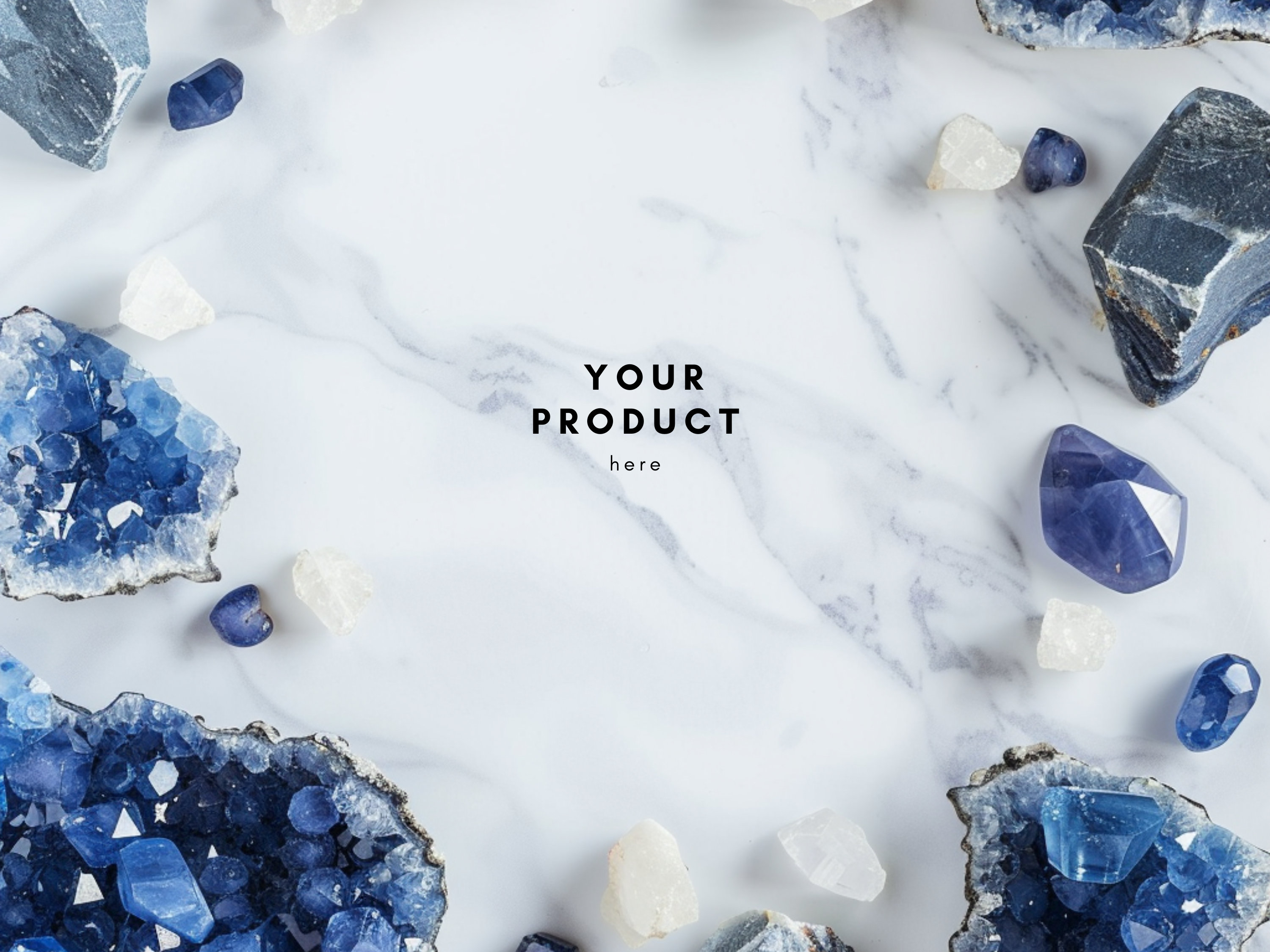 20 Sapphire and Marble Flat Lay Mockup Bundle | Digital Background Mock ...