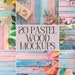 20 Pastel Wood Flat Lay Mockup Bundle | Digital Background Mock up ...