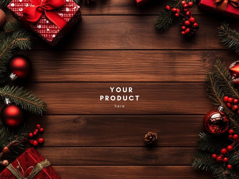 34 Christmas Flat Lay Mockup Bundle | Digital Background Mock up ...