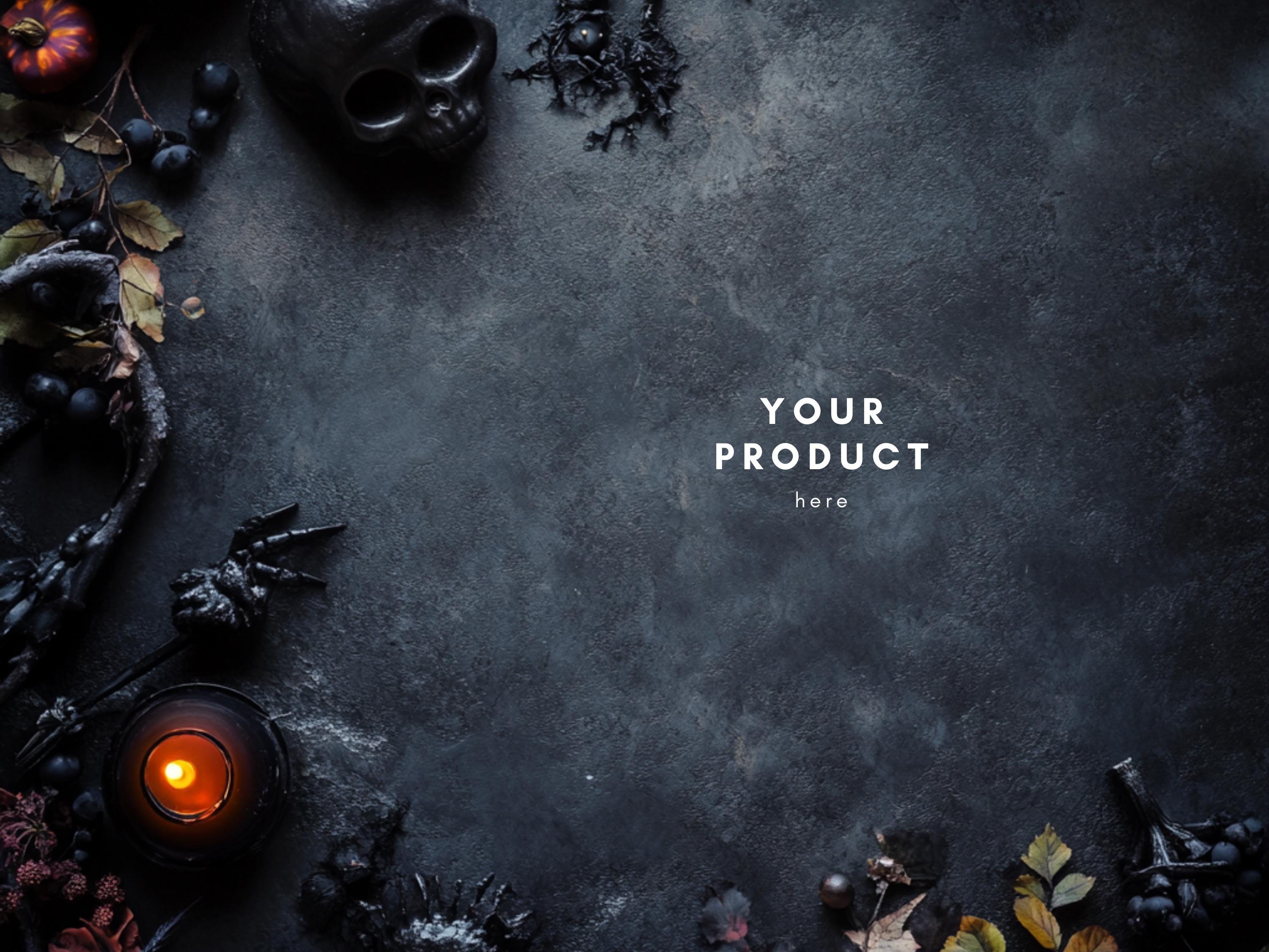 20 Halloween Dark Goth Flat Lay Mockup Bundle | Digital Background Mock ...