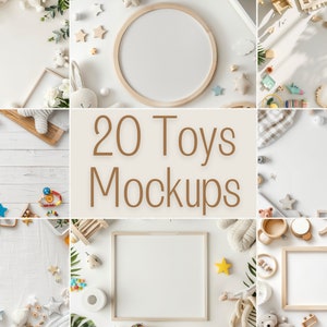 20 Baby Toys Flat Lay Mockup Bundle | Digital Background Mock up ...