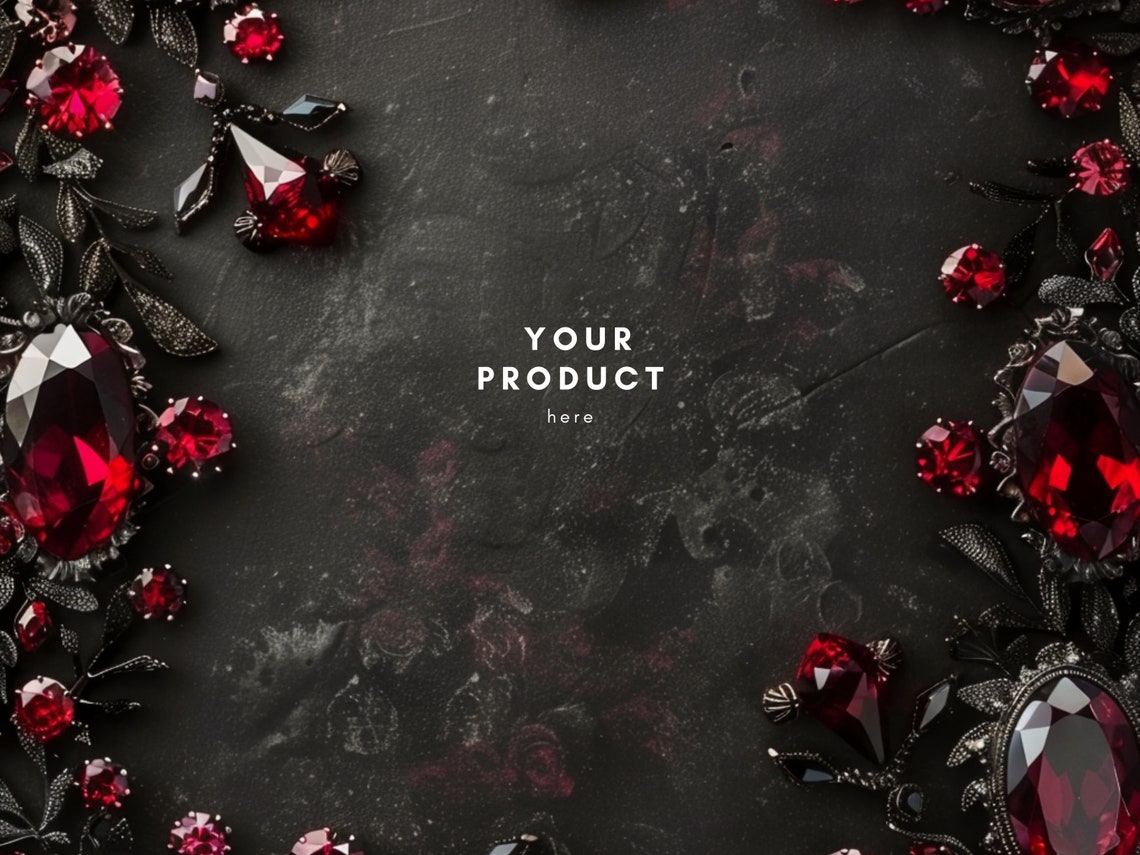 20 Dark Goth Ruby Flat Lay Mockup Bundle | Digital Background Mock up ...