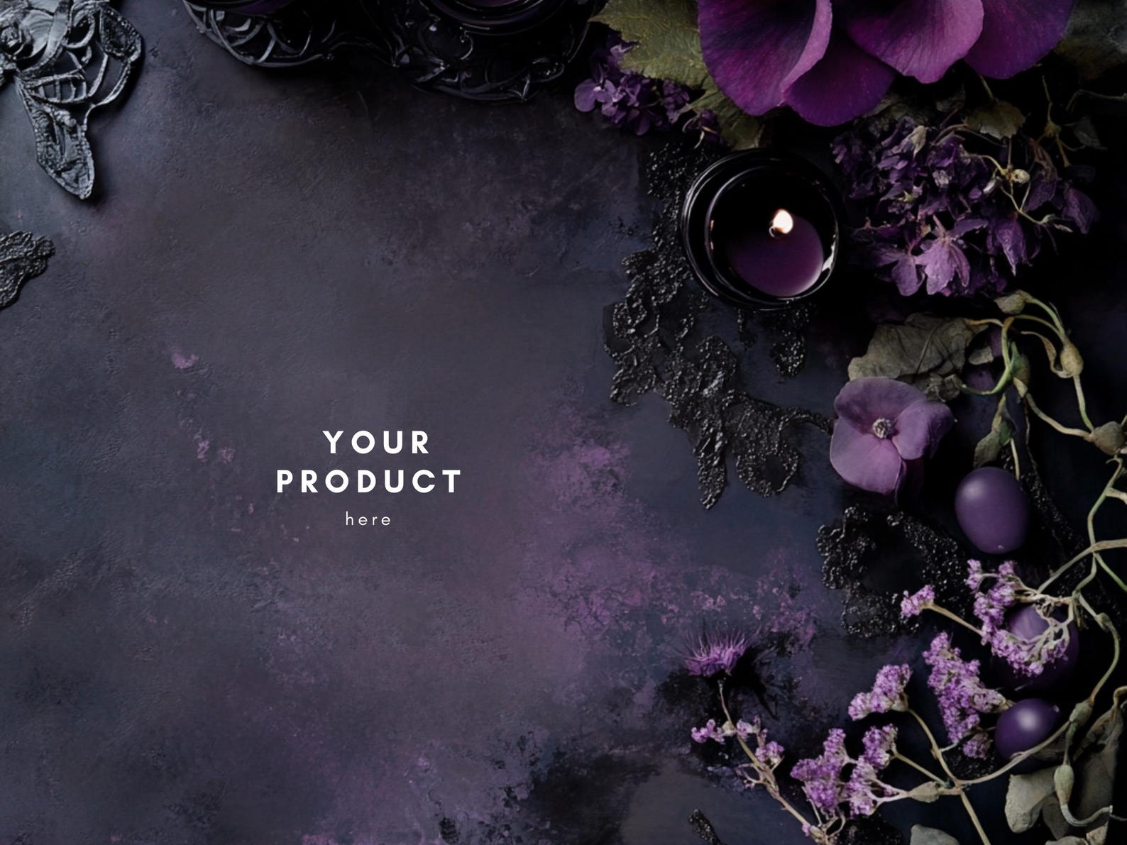 20 Purple Dark Goth Flat Lay Mockup Bundle | Digital Background Mock up ...