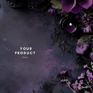 20 Purple Dark Goth Flat Lay Mockup Bundle | Digital Background Mock up ...