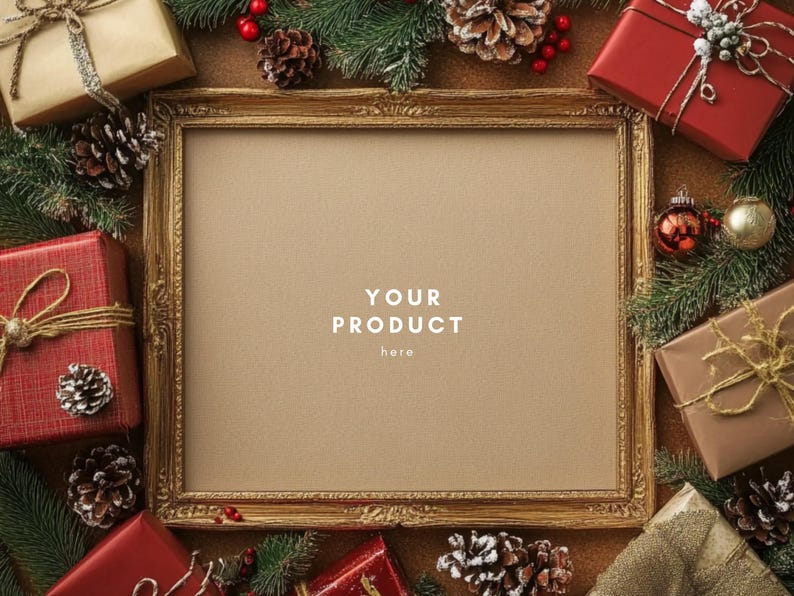 24 Christmas Flat Lay Mockup Bundle | Digital Background Mock up ...