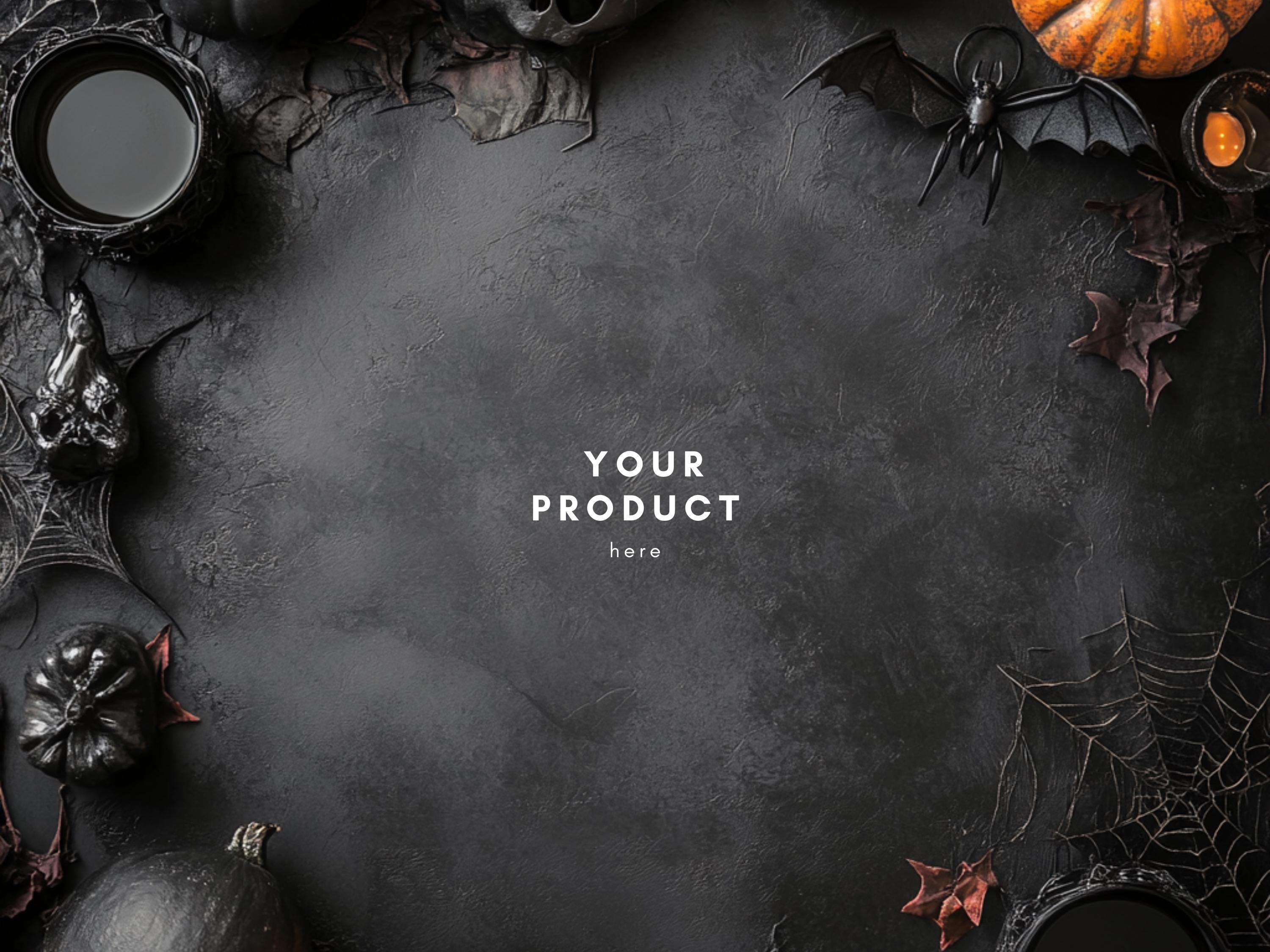 20 Halloween Dark Goth Flat Lay Mockup Bundle | Digital Background Mock ...