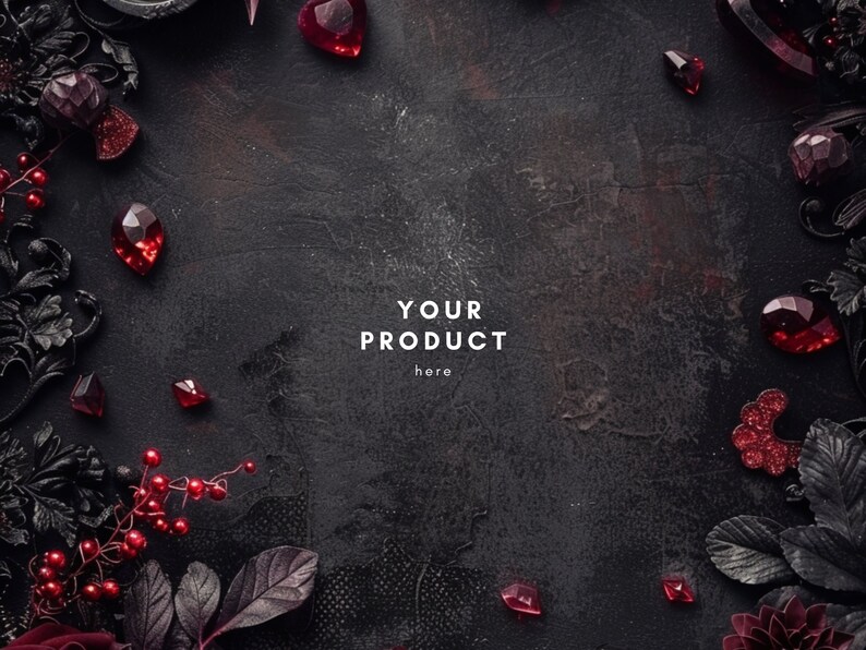 20 Dark Goth Ruby Flat Lay Mockup Bundle | Digital Background Mock up ...
