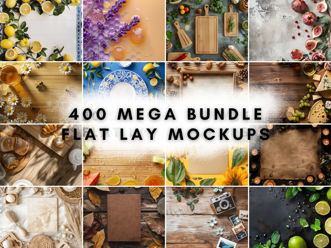 400 Mega Bundle Flat Lays Mockups | Digital Background Mock up ...