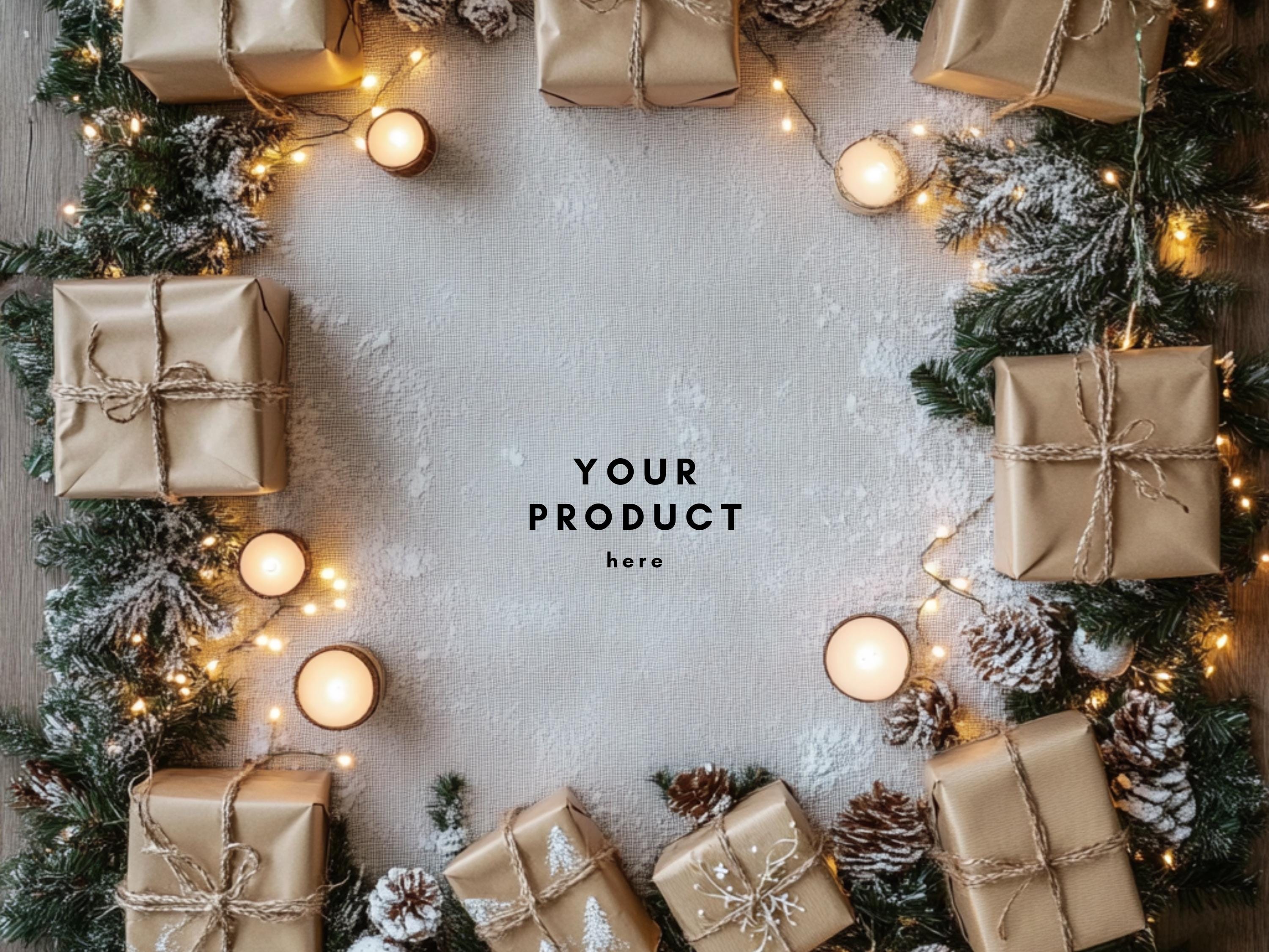 20 Cozy Christmas Flat Lay Mockup Bundle | Digital Background Mock up ...