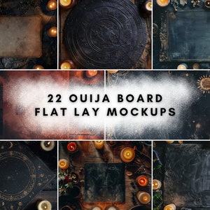 22 Ouija Board Flat Lay Mockup Bundle | Digital Background Mock up ...