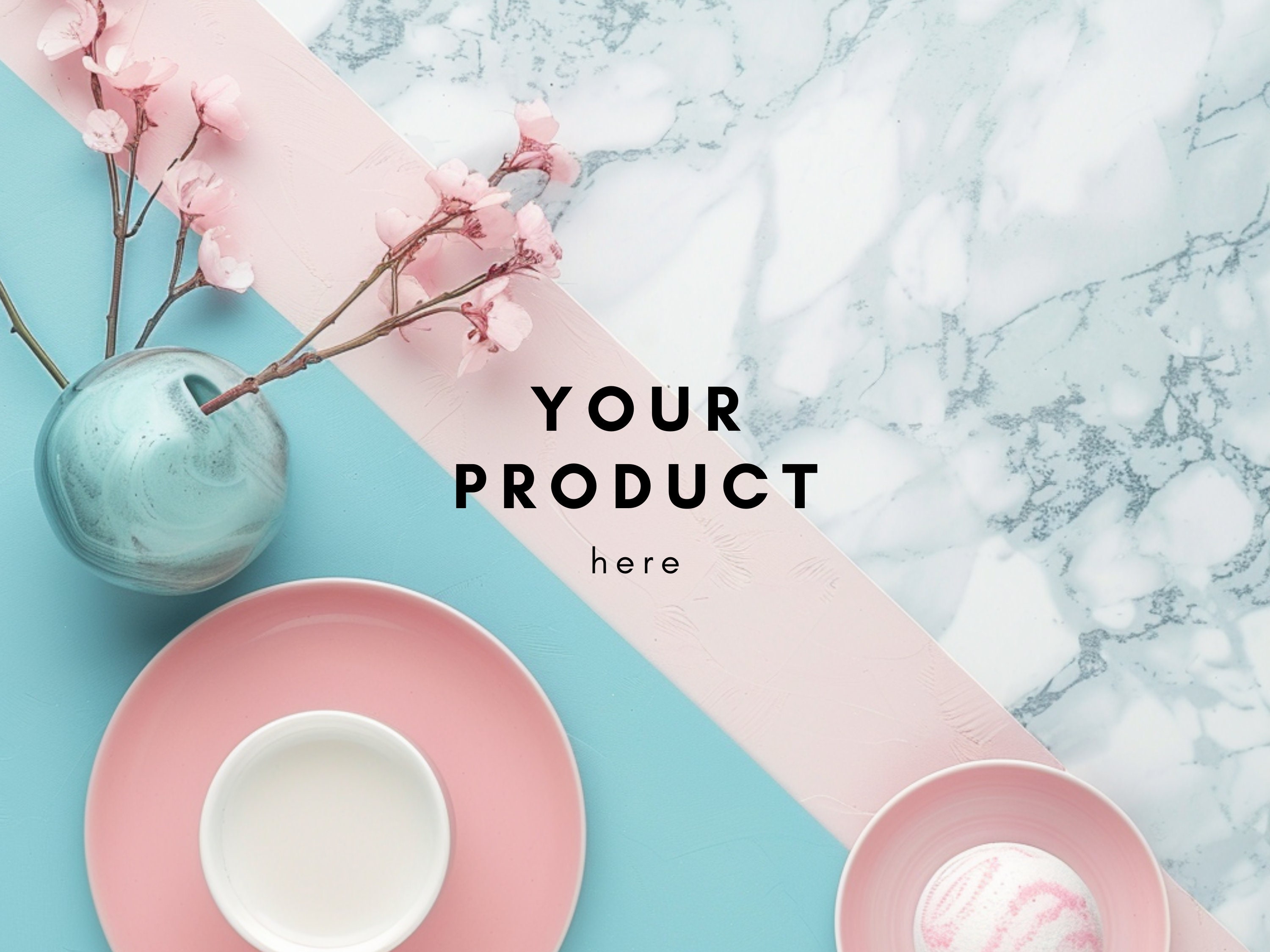 22 Pastel Style Table Flat Lay Mockup Bundle | Digital Background Mock ...