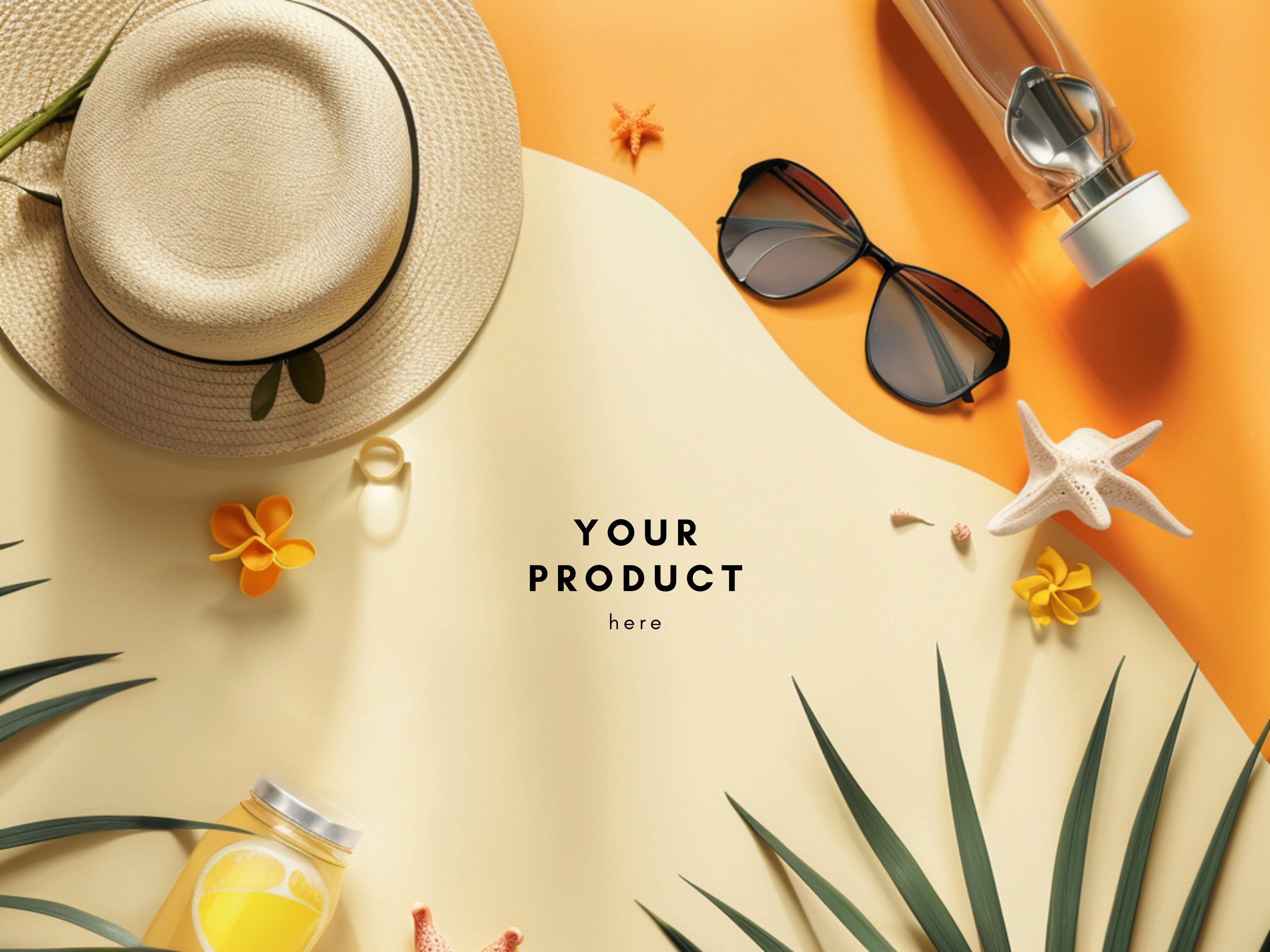 20 Summer Theme Flat Lay Mockup Bundle | Digital Background Mock up ...