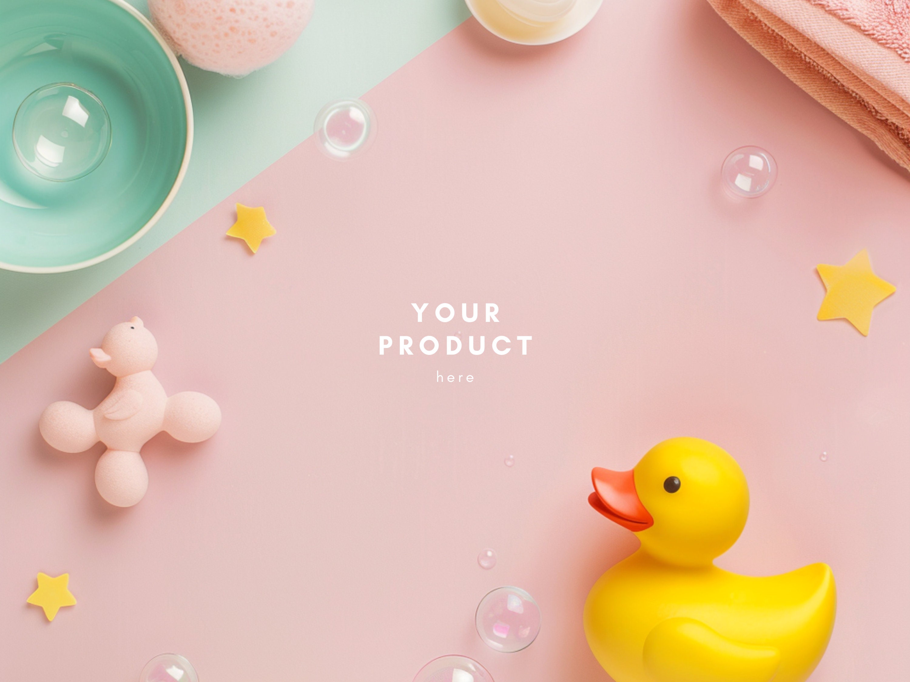 20 Rubberducks Pastel Flat Lay Mockup Bundle | Digital Background Mock ...