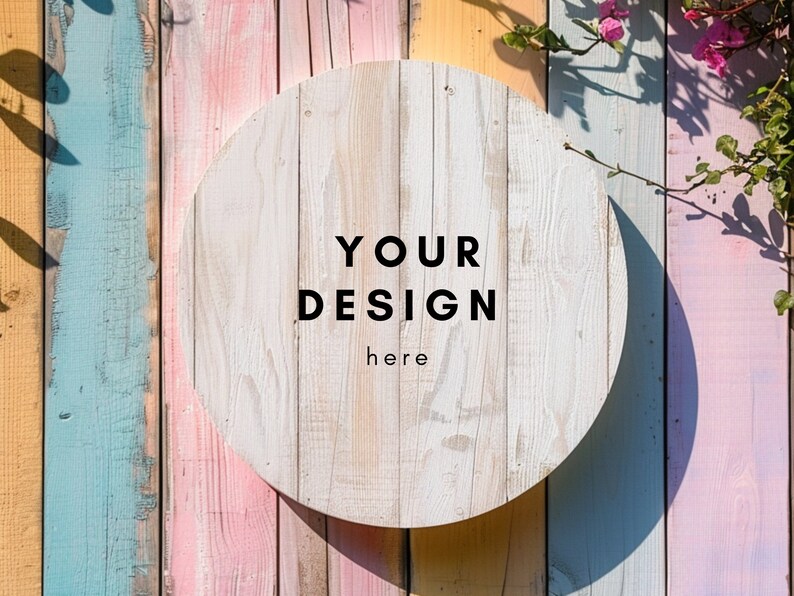20 Pastel Round Wood Mockup Bundle | Digital Background Mock up ...