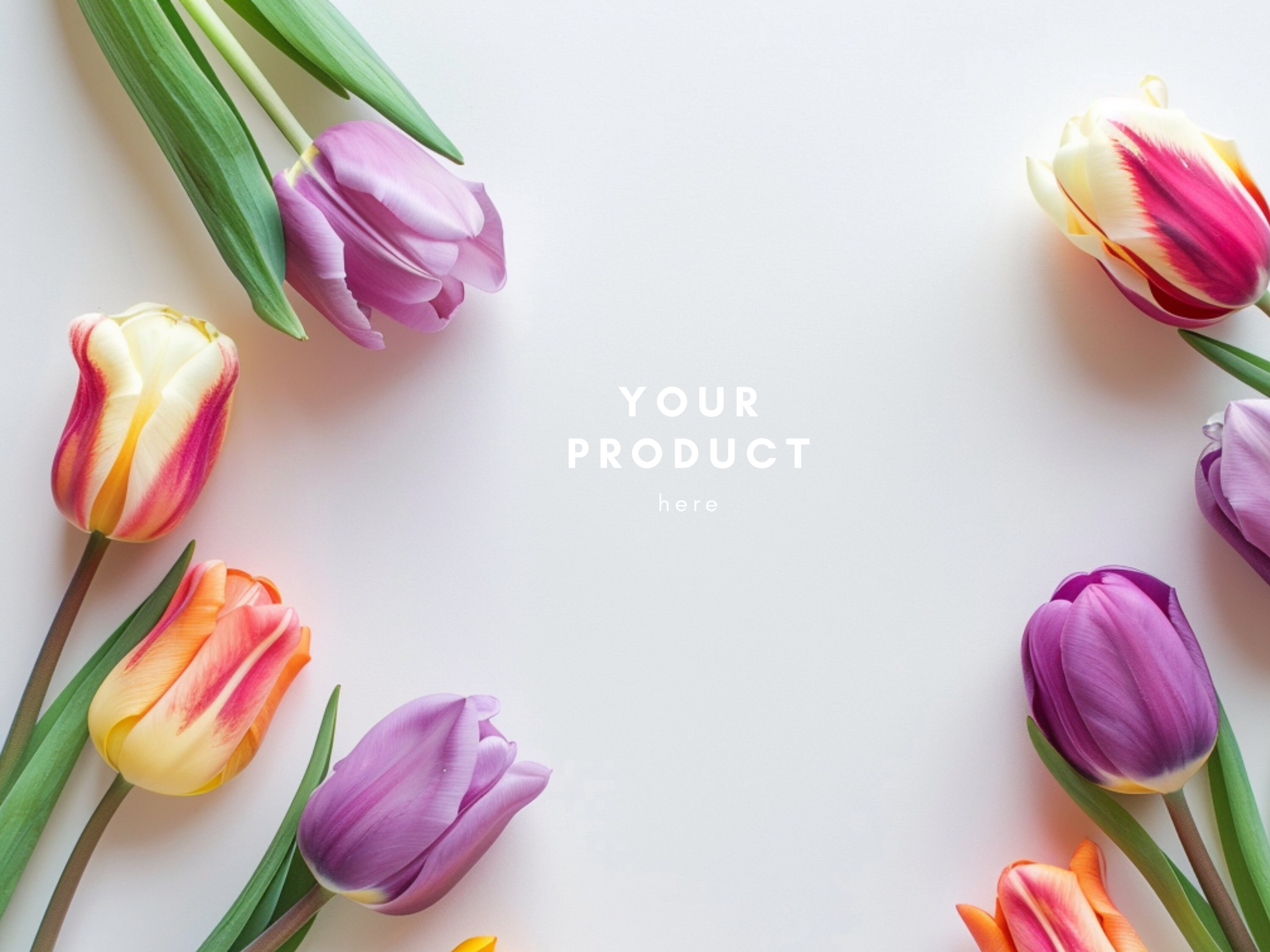 20 Pastel Tulips Vibes Flat Lay Mockup Bundle Digital Background Mock ...