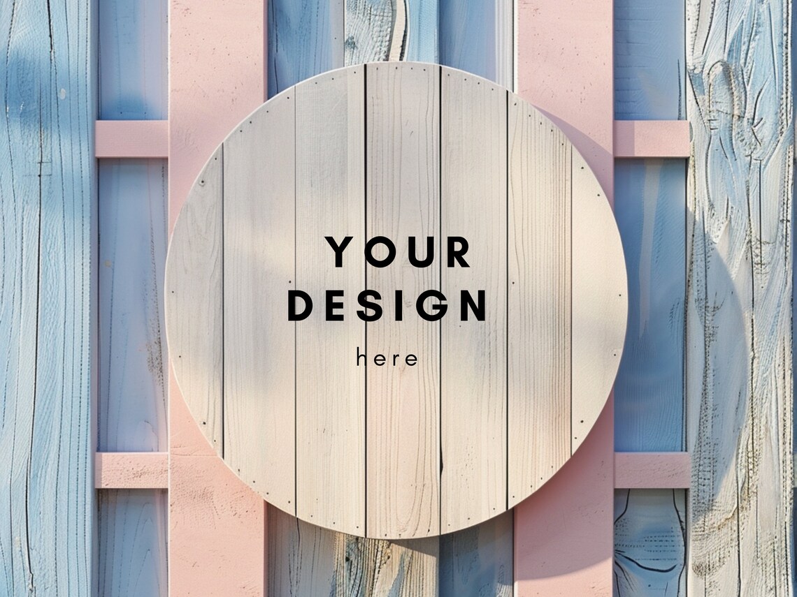 20 Pastel Round Wood Mockup Bundle | Digital Background Mock up ...
