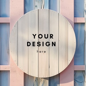 20 Pastel Round Wood Mockup Bundle | Digital Background Mock up ...