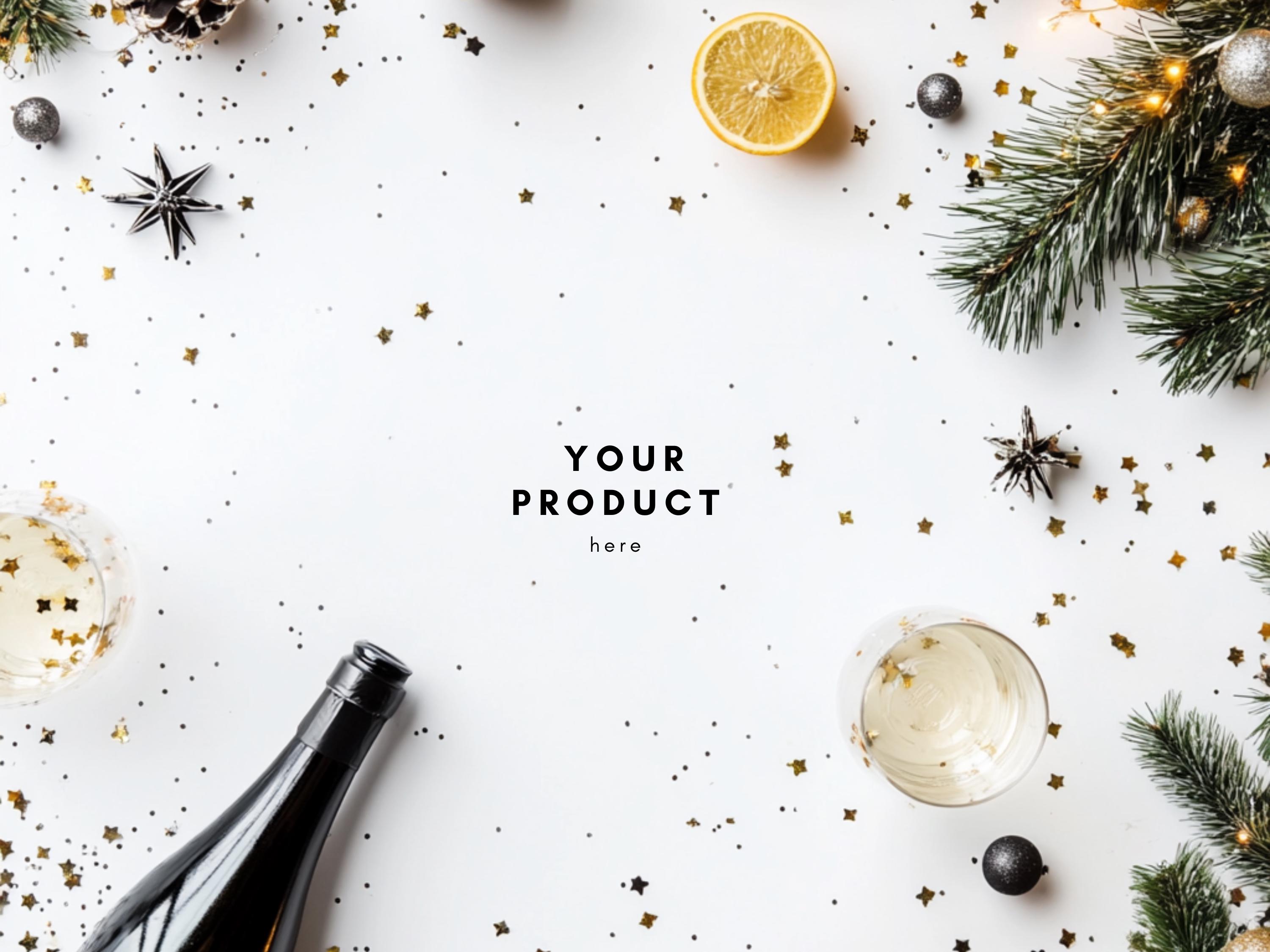 20 Christmas Confetti Flat Lay Mockup Bundle | Digital Background Mock ...