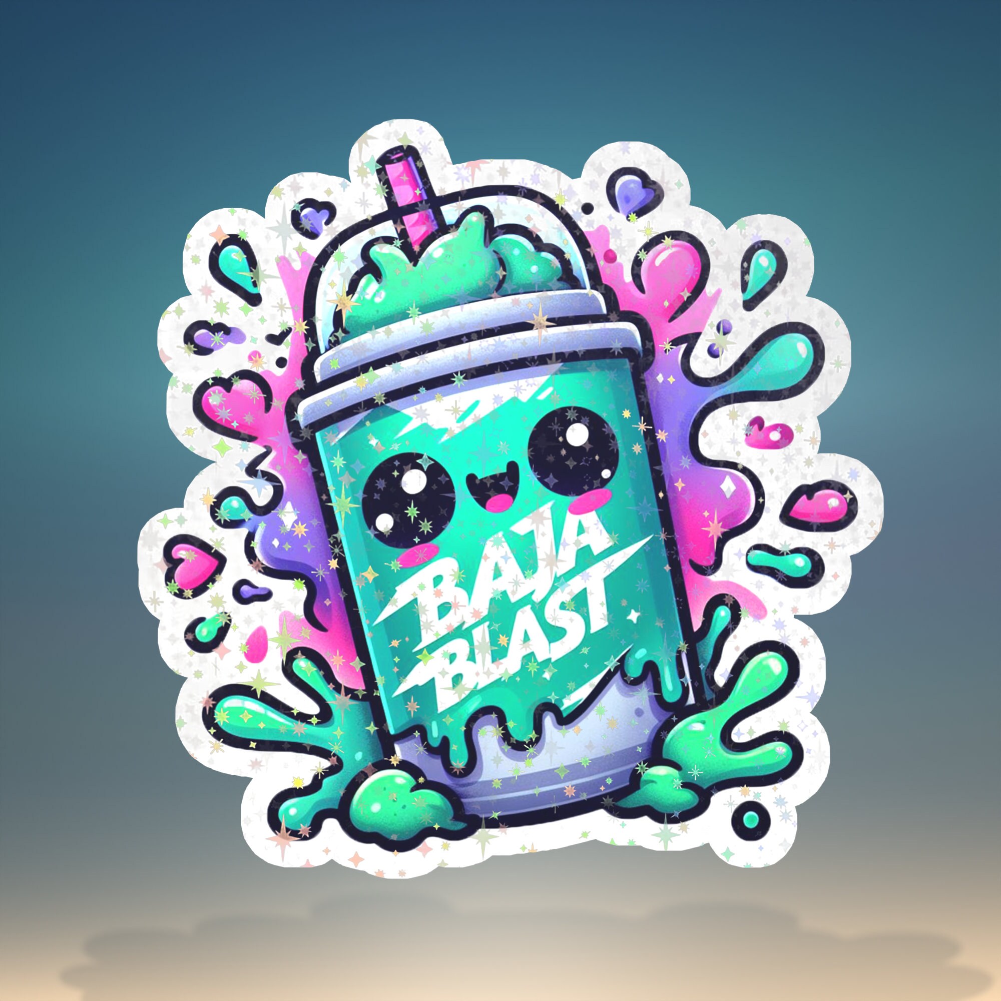 Cute Baja Can Blast, Vinyl Sticker, Decal, Water Bottle Sticker, Laptop ...