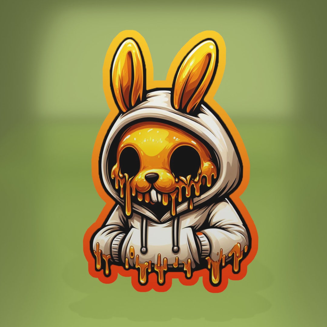 Sly Bunny, Vinyl Sticker, Weatherproof Sticker, Laptop Stickers, - Etsy