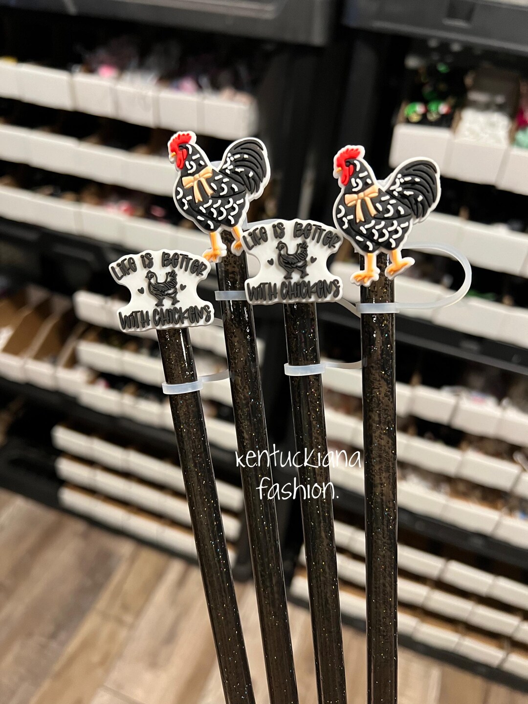 10mm Straw Topper Chickens - Etsy