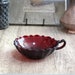 2 Vintage Ruby Glass Nappy Bowls - Red Berry Bowls - Candy Nut Dishes ...