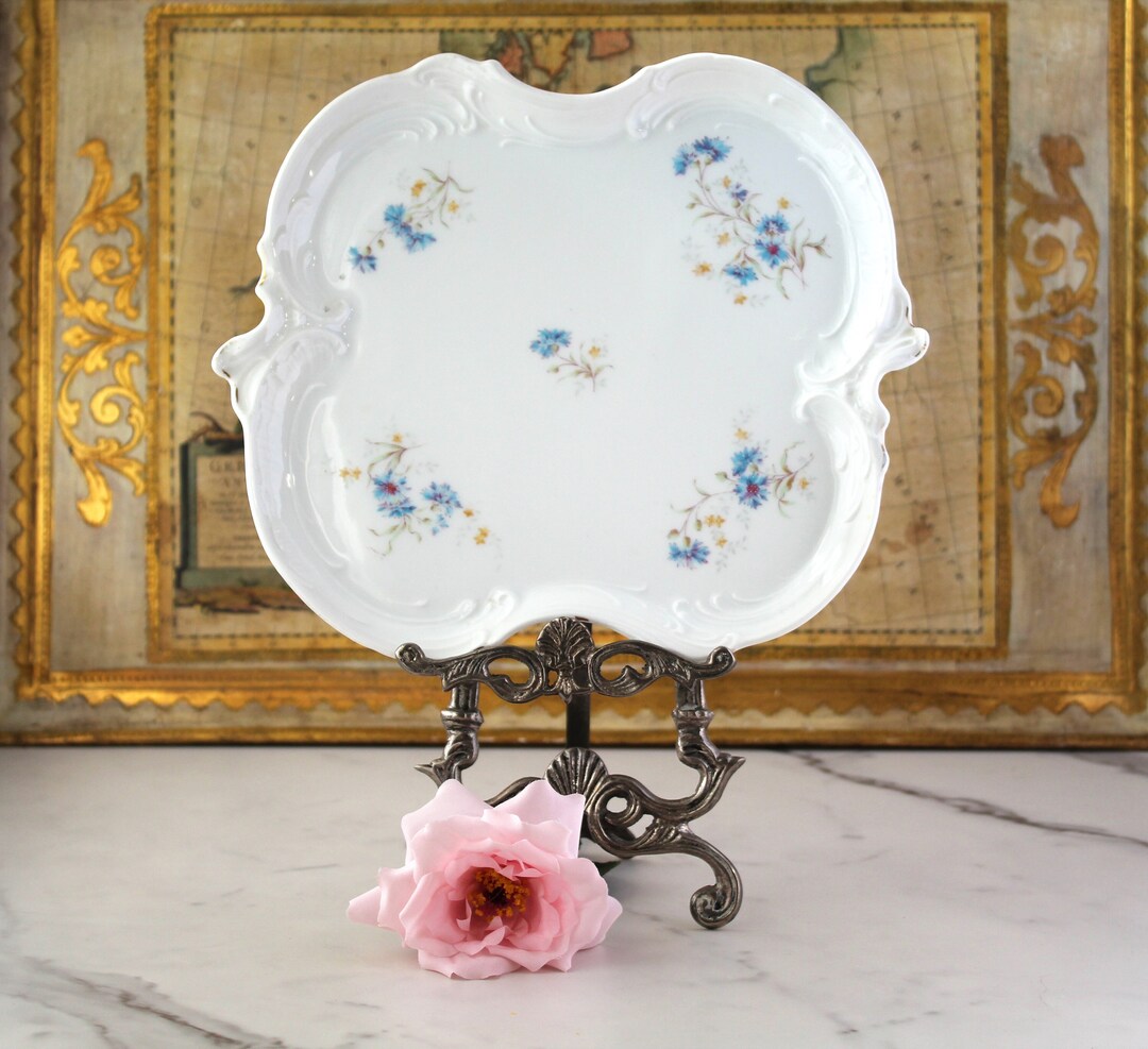 Vintage Serving Plate - Floral China Dish - Small Flowered Ceramic ...