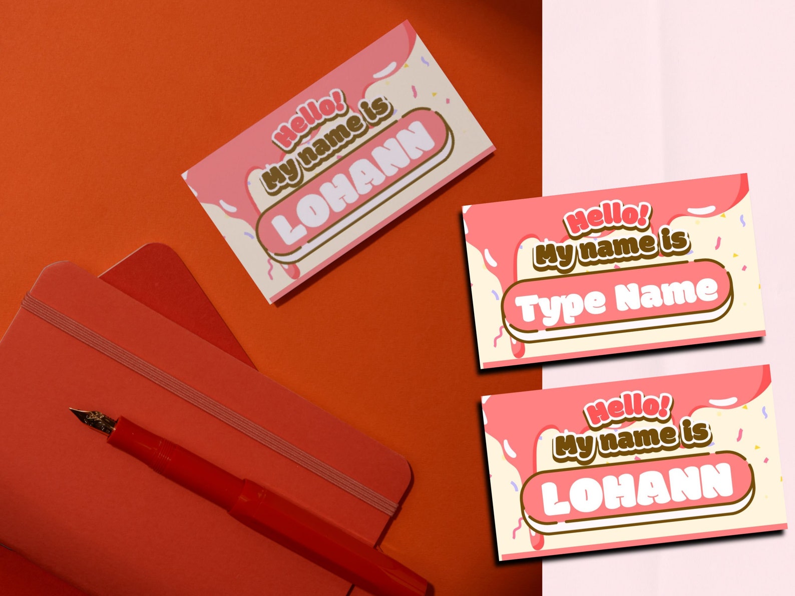 Classroom Name Tags Printable Template Ice Cream Theme School Name ...