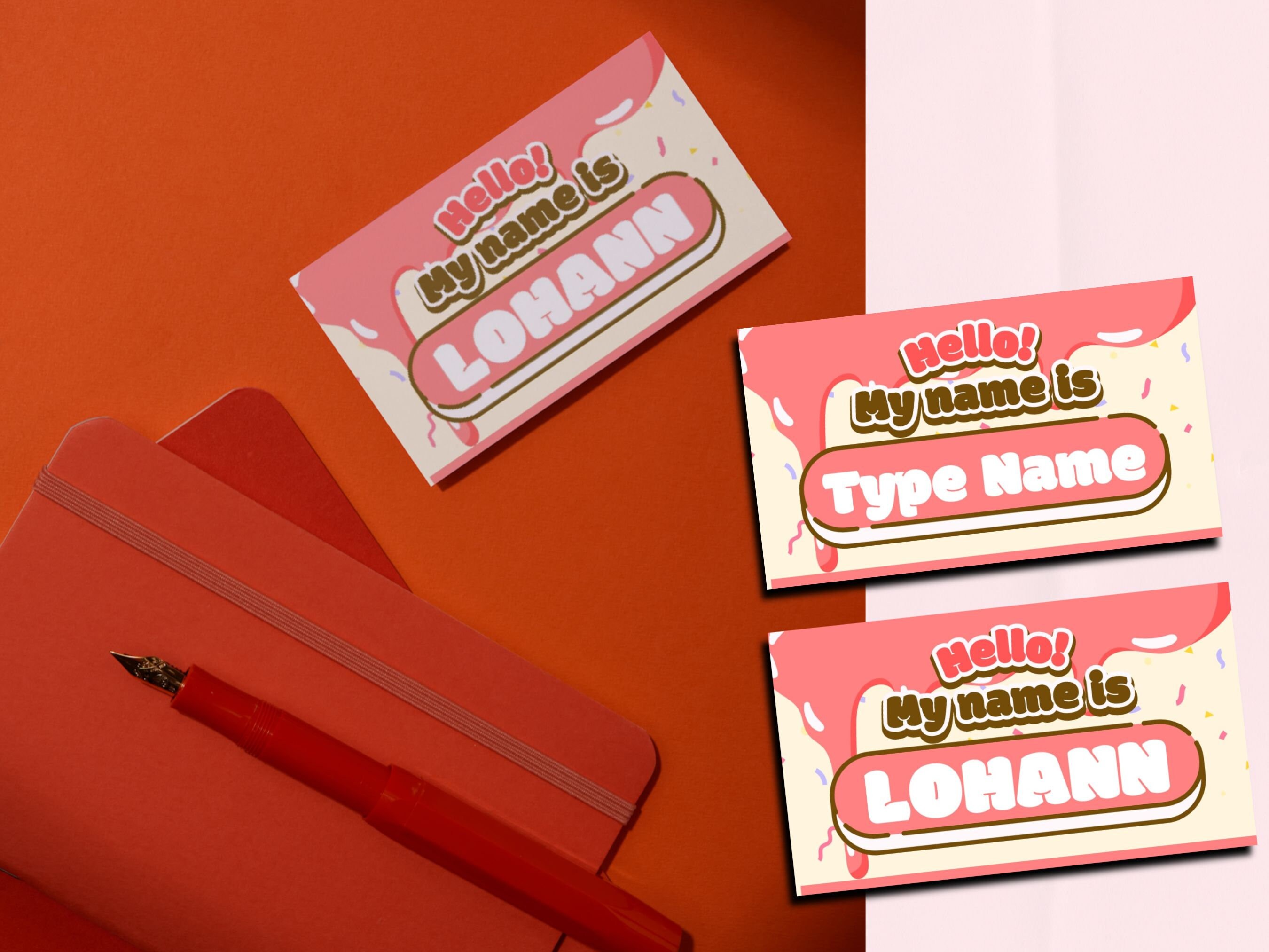 Classroom Name Tags Printable Template Ice Cream Theme School Name ...