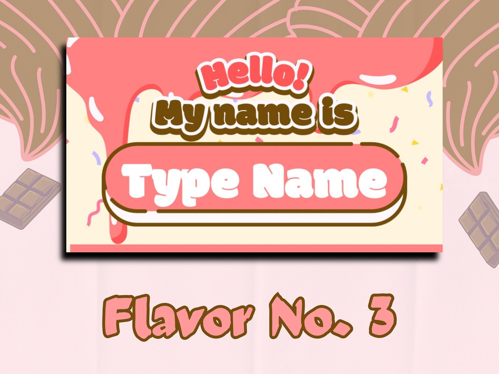 Classroom Name Tags Printable Template Ice Cream Theme School Name ...