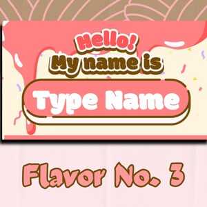 Classroom Name Tags Printable Template Ice Cream Theme School Name ...