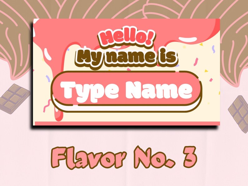 Classroom Name Tags Printable Template Ice Cream Theme School Name ...