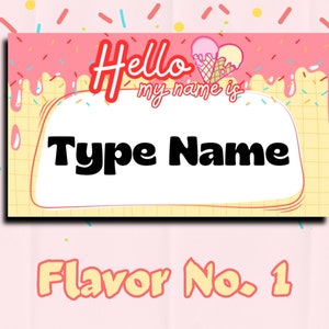Classroom Name Tags Printable Template Ice Cream Theme School Name ...