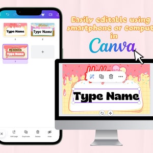 Classroom Name Tags Printable Template Ice Cream Theme School Name ...