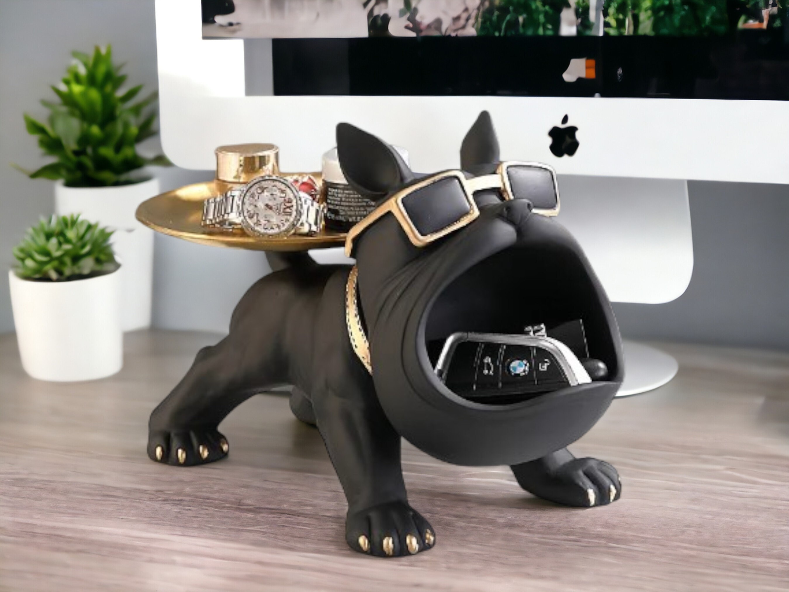 French Bulldog Butler Décor With Tray Big Mouth Dog Statue Home Décor ...
