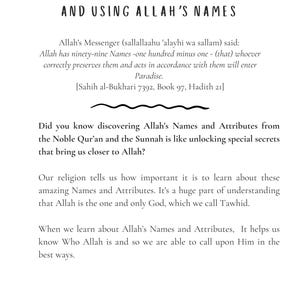 Islamic Kids Journal on the 99 Names of Allah - Guided Reflection ...