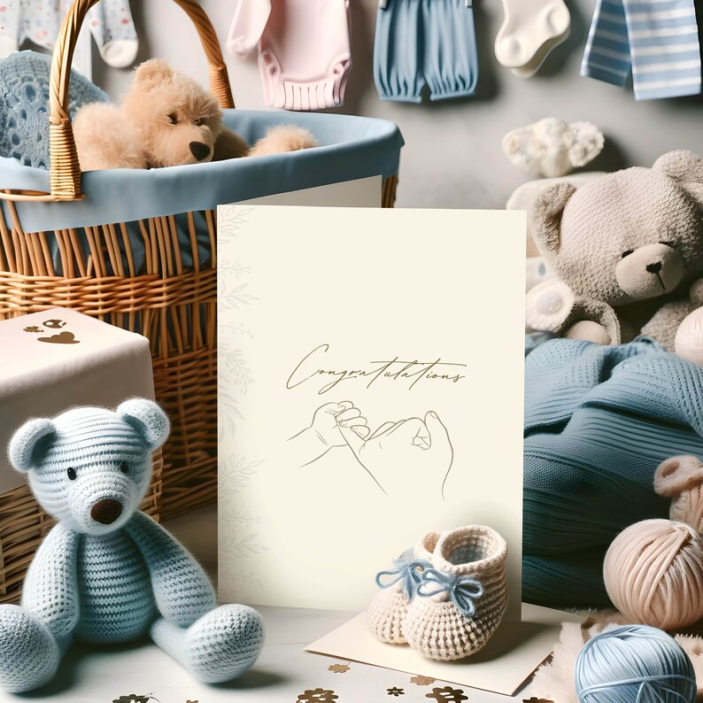 Islamic Baby Birth Card in Cream Elegant Newborn Muslim Greeting ...