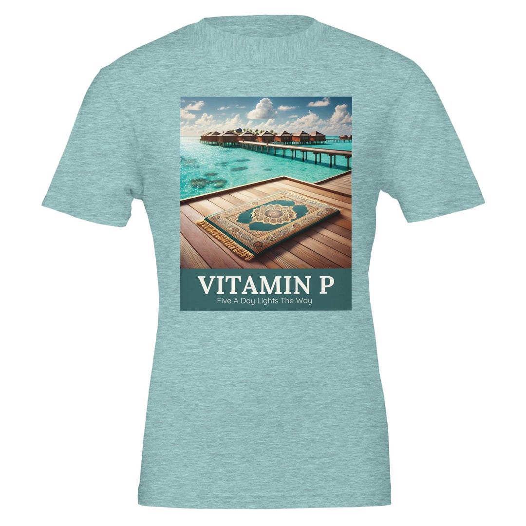 Islamic Prayer Clothing Brand - Vitamin P “pray by the Sea” T-shirt ...
