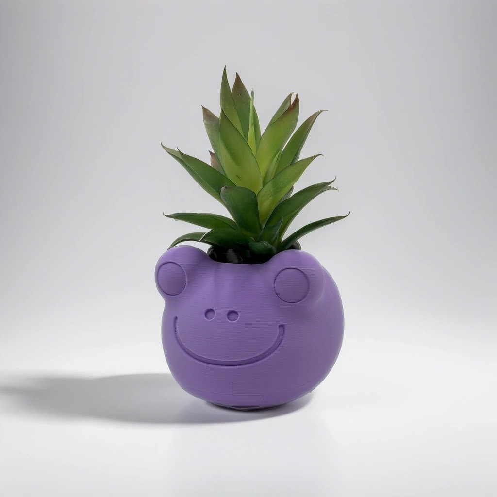 Frog Head Planter Frog Head Pot Cartoon Frog Head Planter Novelty Cute ...