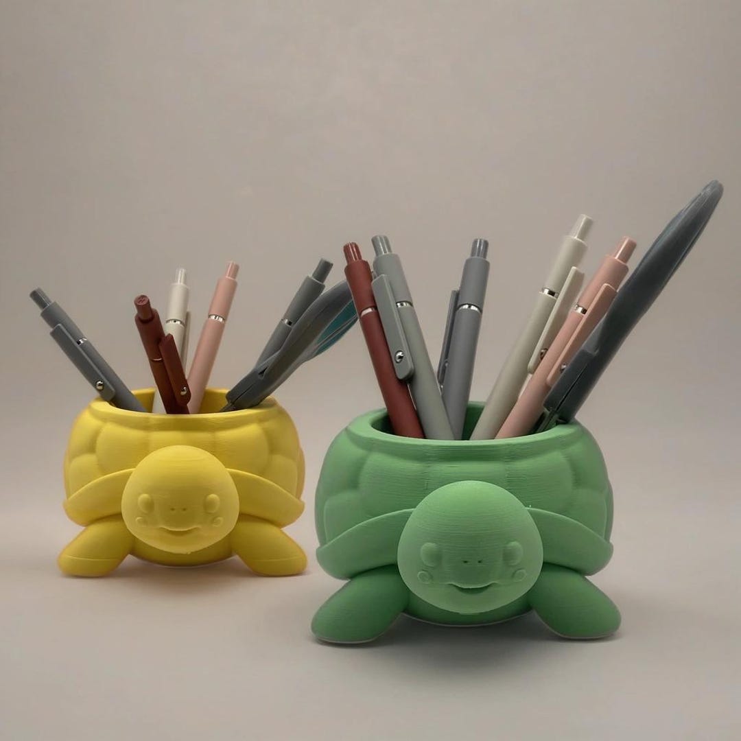 Sea Turtle Desk Organizer | Sea Turtle Pen Holder | Sea Turtle Office ...