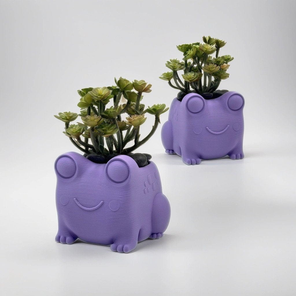 Frog Cute Planter Frog Cute Pot Cartoon Frog Planter Novelty Cute ...